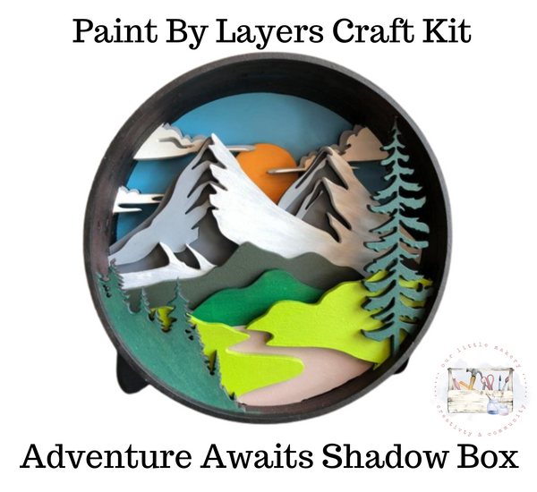 Adventure Awaits Shadow Box Kit - Our Little Makery